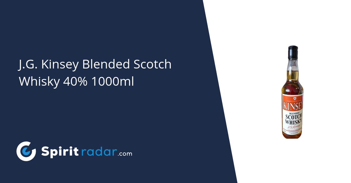J.G. Kinsey Blended Scotch Whisky 40% 1000ml - Spirit Radar