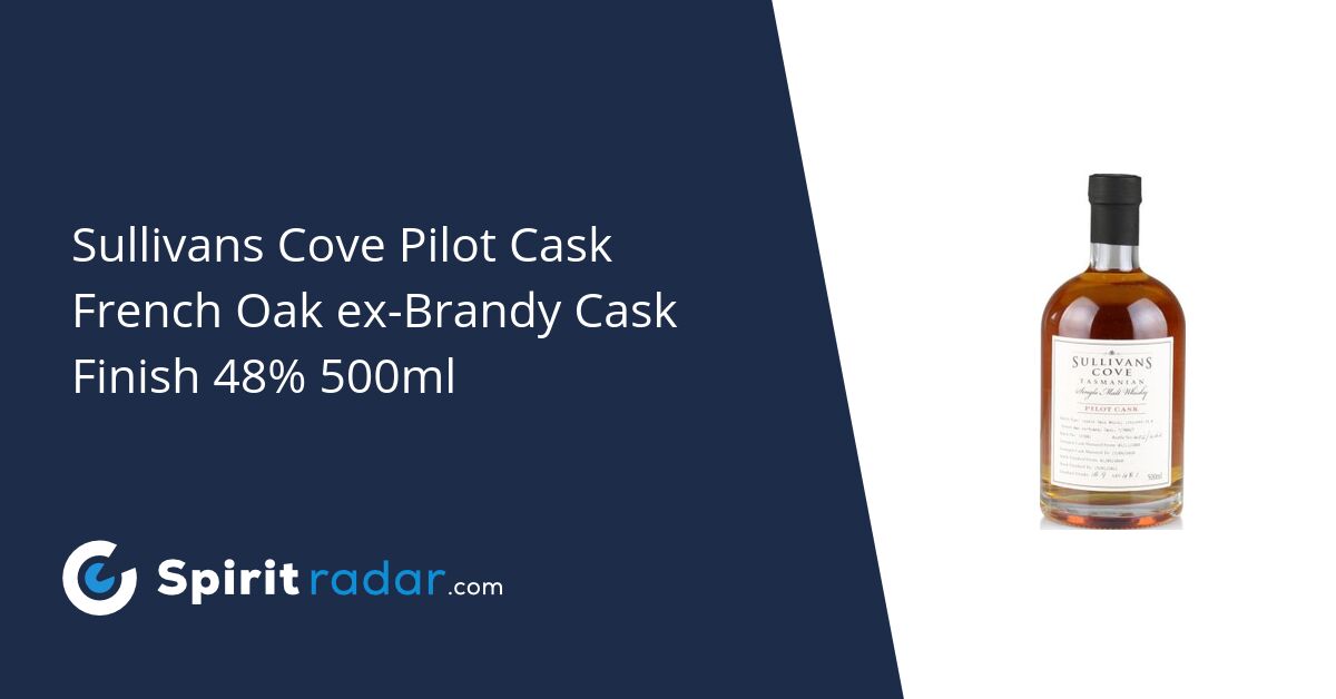 Sullivans Cove Pilot Cask French Oak ex-Brandy Cask Finish 48% 500ml ...