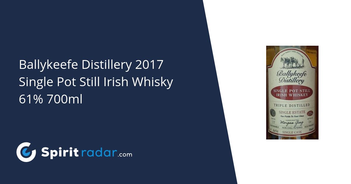 Ballykeefe Distillery 2017 Single Pot Still Irish Whisky 61% 700ml ...