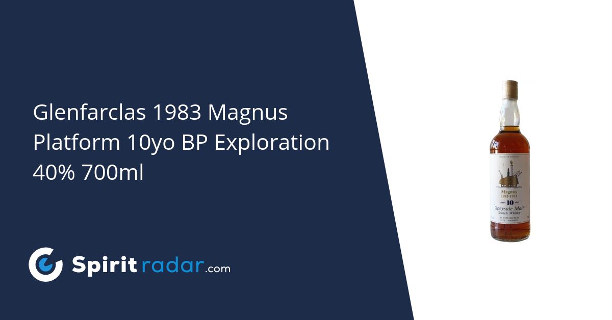 Glenfarclas 1983 Magnus Platform 10yo BP Exploration 40% 700ml - Spirit ...