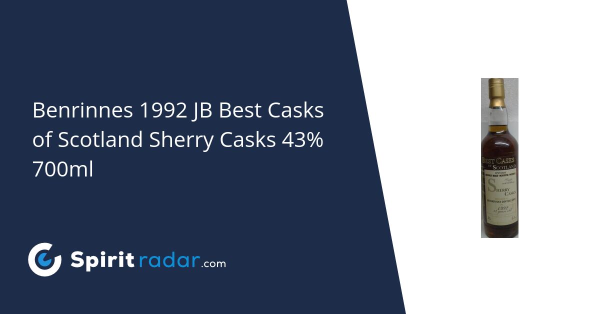 Benrinnes 1992 JB Best Casks of Scotland Sherry Casks 43% 700ml - Spirit Radar