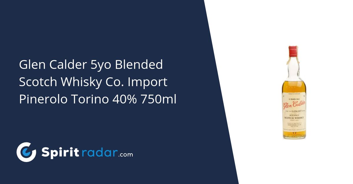 Glen Calder 5yo Blended Scotch Whisky Co. Import Pinerolo Torino 40% ...