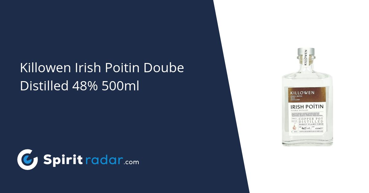 Killowen Irish Poitin Doube Distilled 48% 500ml - Spirit Radar