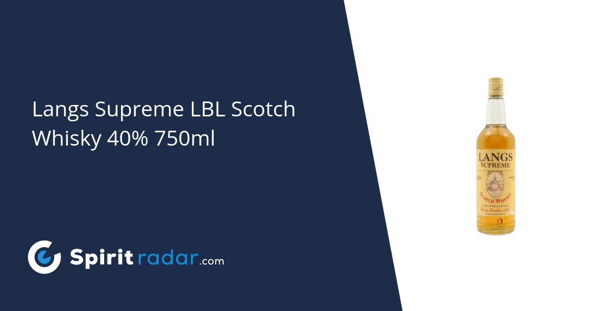 Langs Supreme LBL Scotch Whisky 40% 750ml - Spirit Radar