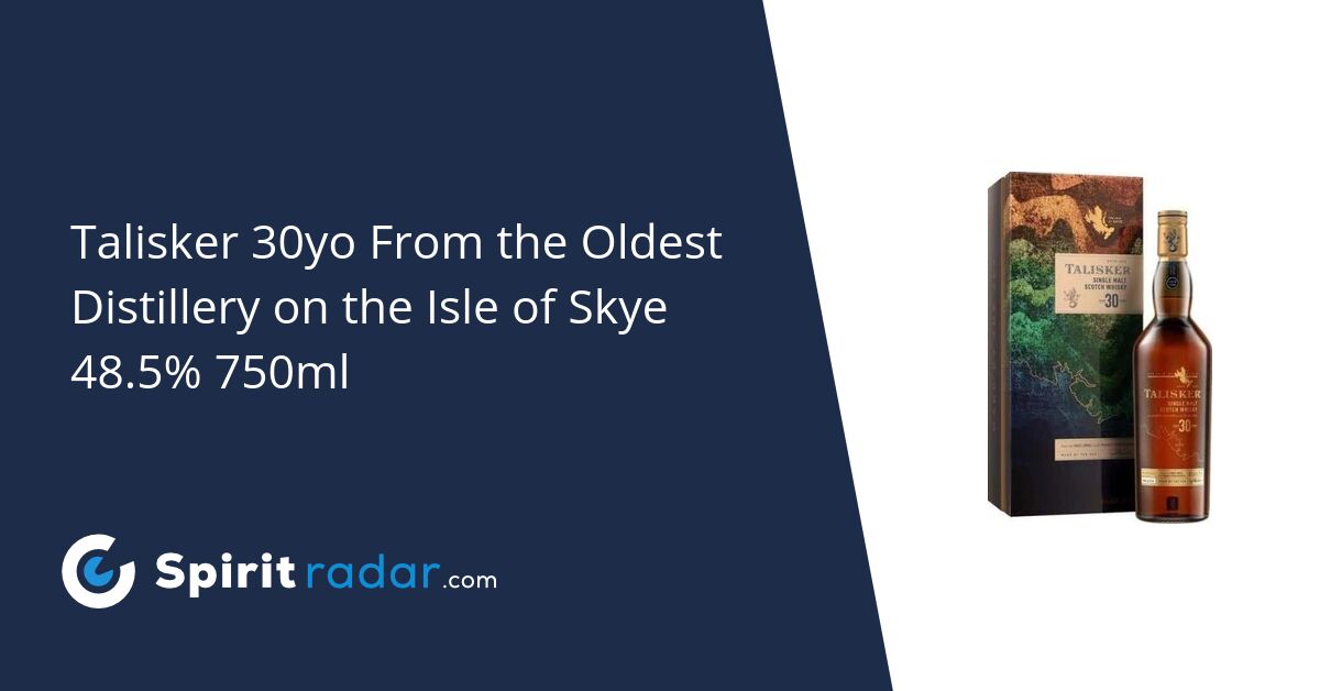 Talisker 30yo From the Oldest Distillery on the Isle of Skye 48.5% 750ml - Spirit Radar