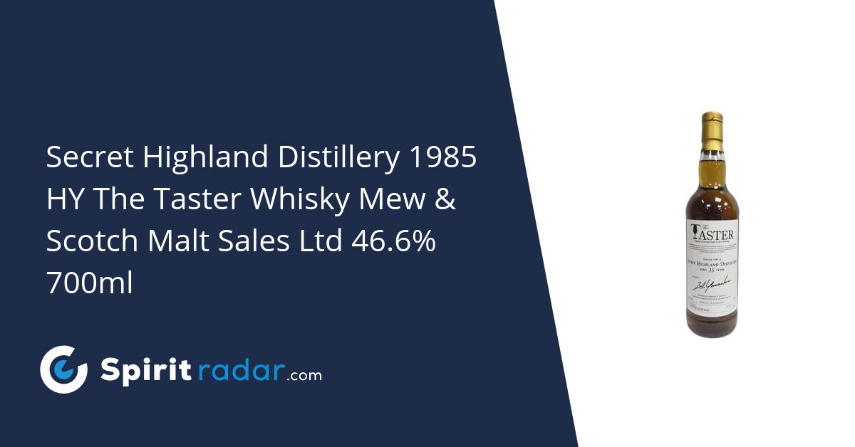 Secret Highland Distillery 1985 HY The Taster Whisky Mew & Scotch Malt ...