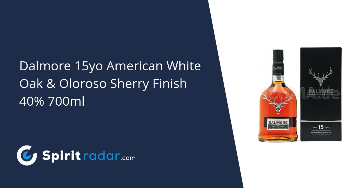 Dalmore 15yo American White Oak & Oloroso Sherry Finish 40% 700ml - Spirit Radar