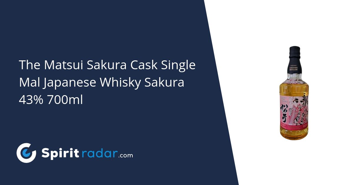 The Matsui Sakura Cask Single Mal Japanese Whisky Sakura 43% 700ml ...