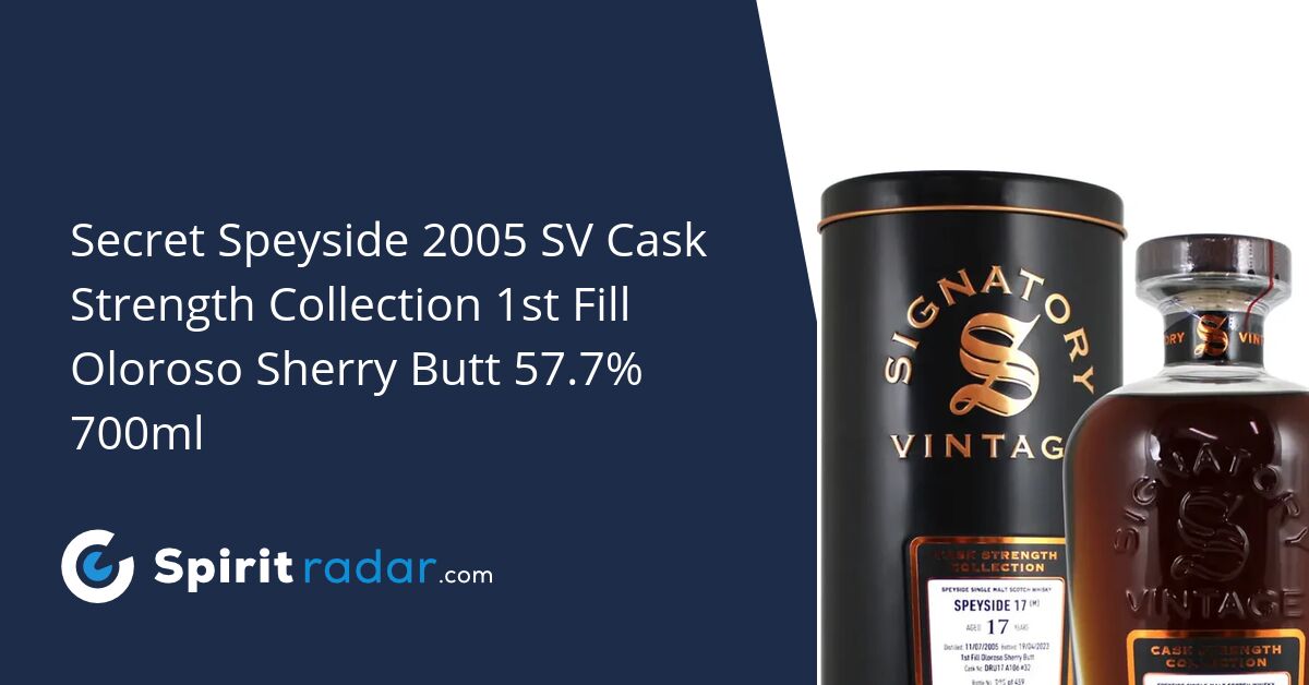 Secret Speyside 2005 SV Cask Strength Collection 1st Fill Oloroso Sherry Butt 57.7% 700ml ...
