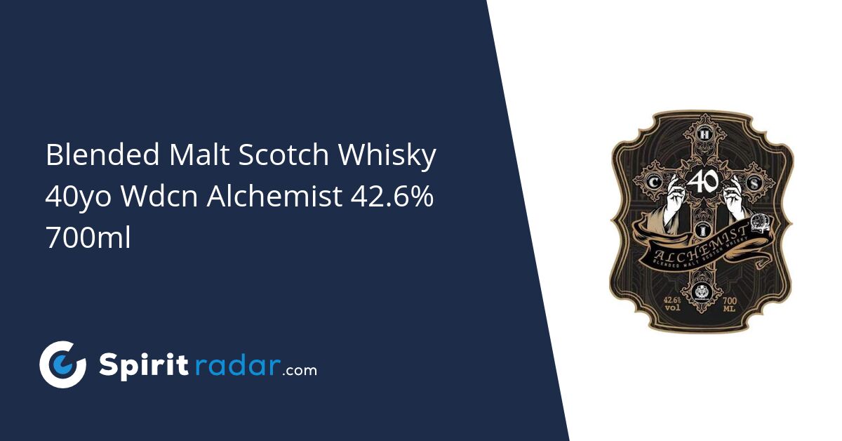 Blended Malt Scotch Whisky 40yo Wdcn Alchemist 42.6% 700ml - Spirit Radar