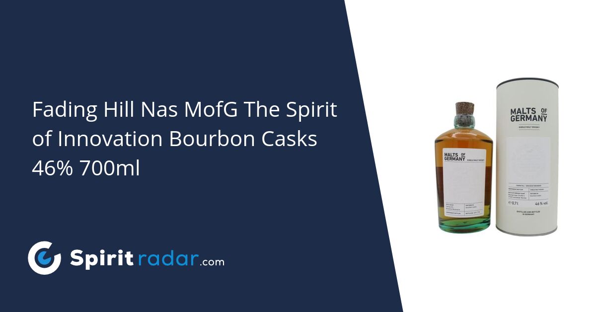 Fading Hill Nas MofG The Spirit of Innovation Bourbon Casks 46% 700ml ...