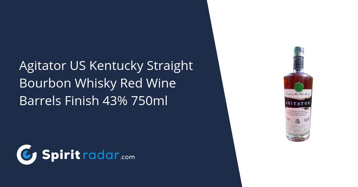 Agitator US Kentucky Straight Bourbon Whisky Red Wine Barrels Finish 43 ...
