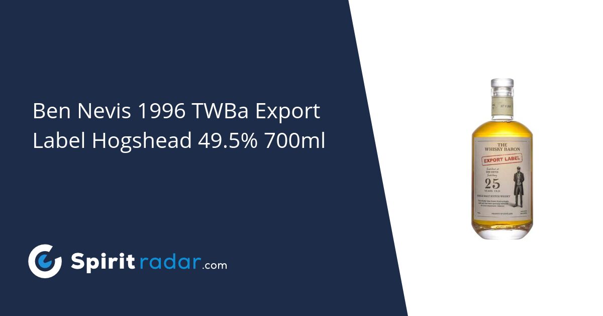 Ben Nevis 1996 TWBa Export Label Hogshead 49.5% 700ml - Spirit Radar