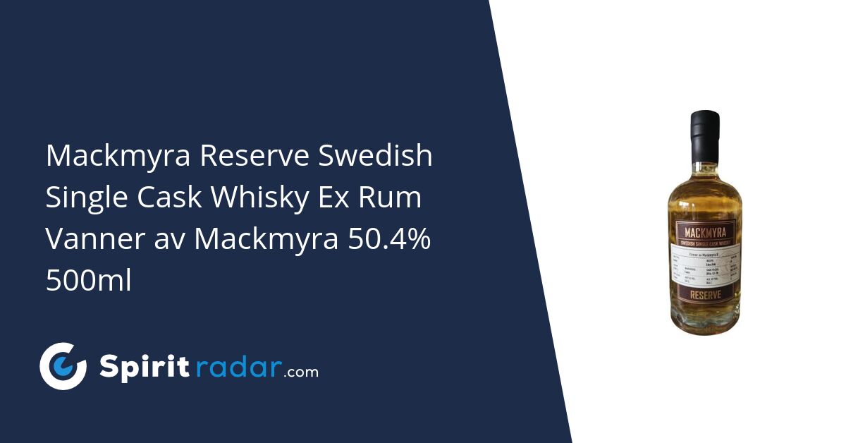 Mackmyra Reserve Swedish Single Cask Whisky Ex Rum Vanner av Mackmyra ...