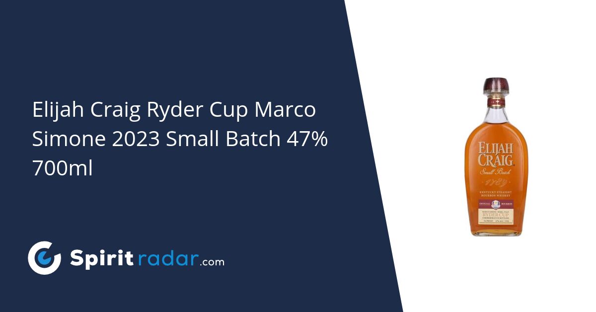 Elijah Craig Ryder Cup Marco Simone 2023 Small Batch 47% 700ml - Spirit ...