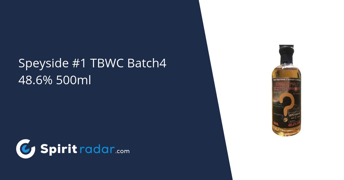 Speyside #1 TBWC Batch4 48.6% 500ml - Spirit Radar