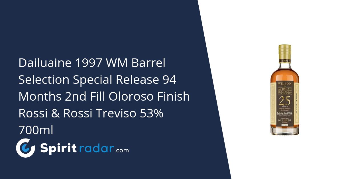 Dailuaine 1997 WM Barrel Selection Special Release 94 Months 2nd Fill ...