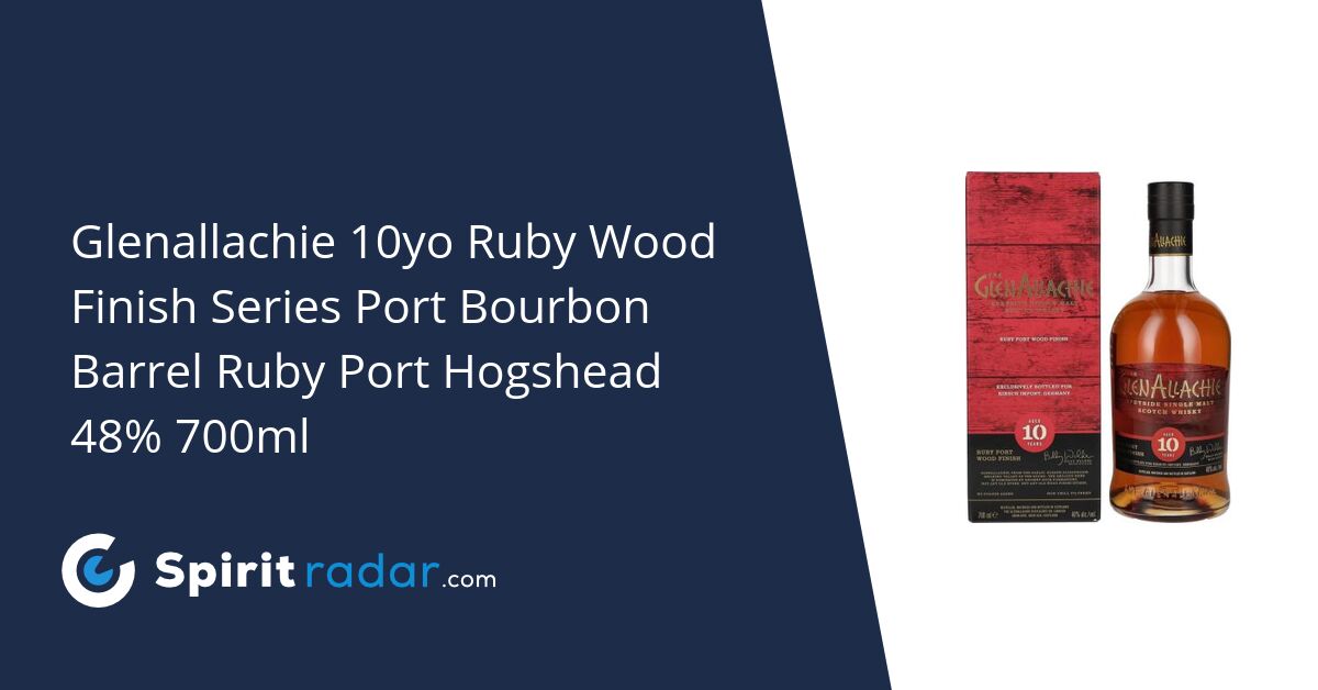 Glenallachie 10yo Ruby Wood Finish Series Port Bourbon Barrel Ruby Port Hogshead 48% 700ml ...