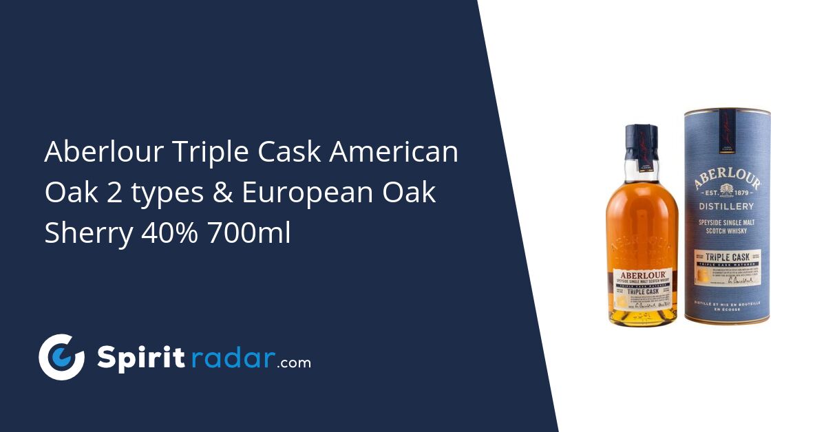 Aberlour Triple Cask American Oak 2 types & European Oak Sherry 40% ...