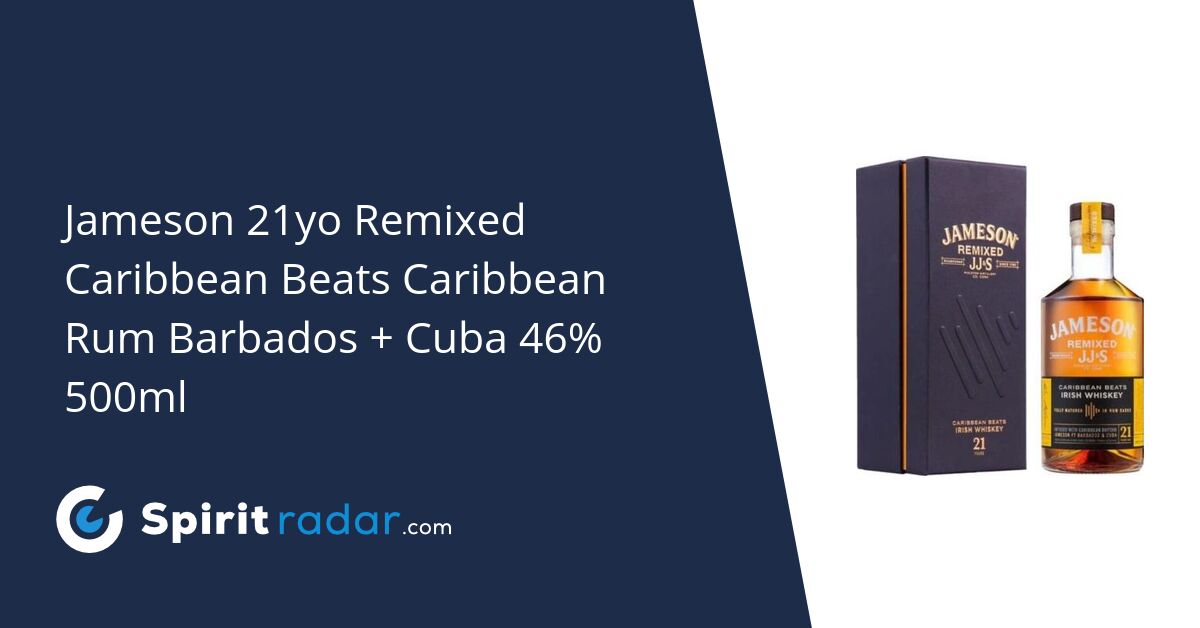 Jameson 21yo Remixed Caribbean Beats Caribbean Rum Barbados + Cuba 46% ...