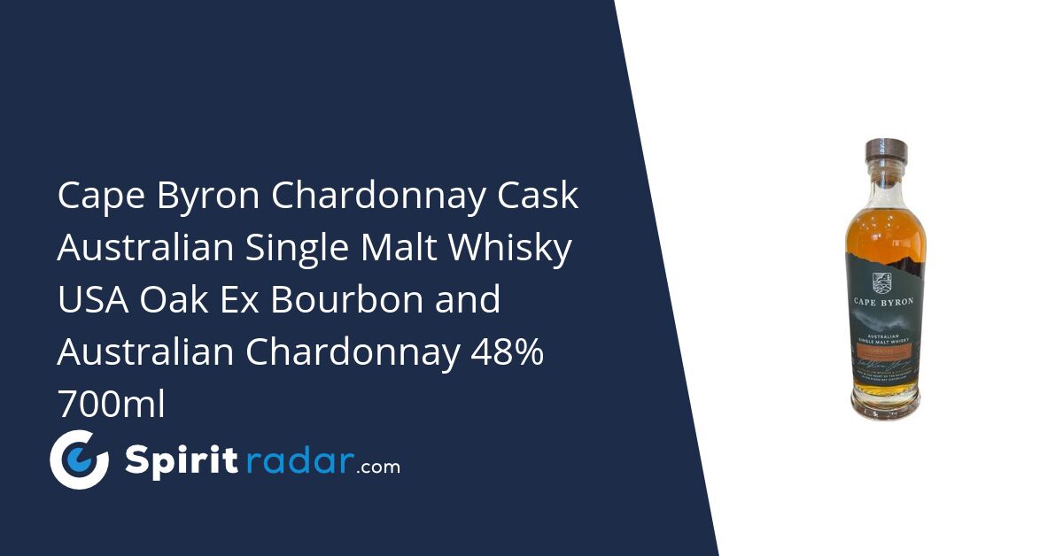 Cape Byron Chardonnay Cask Australian Single Malt Whisky USA Oak Ex ...
