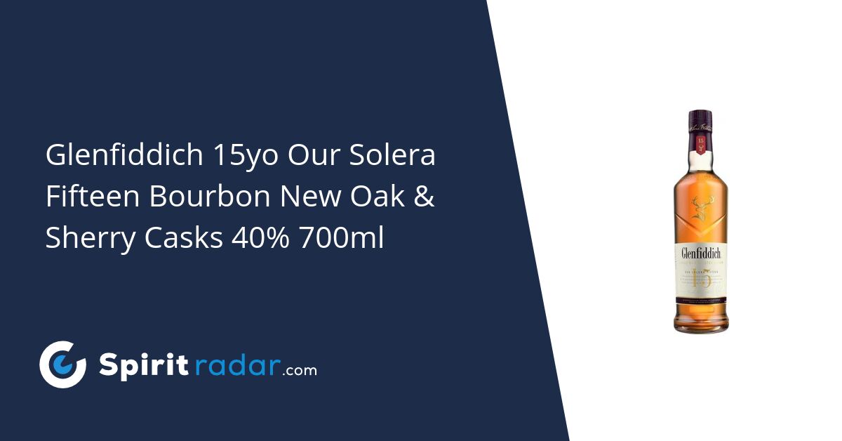 Glenfiddich 15yo Our Solera Fifteen Bourbon New Oak & Sherry Casks 40% ...