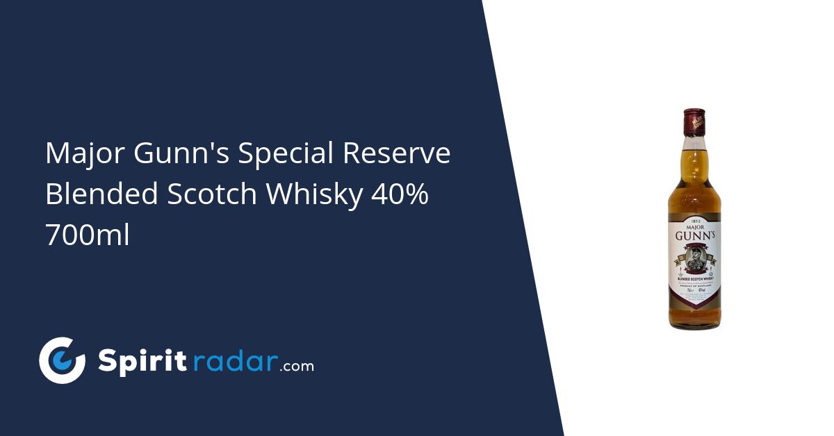 Major Gunn's Special Reserve Blended Scotch Whisky 40% 700ml - Spirit Radar