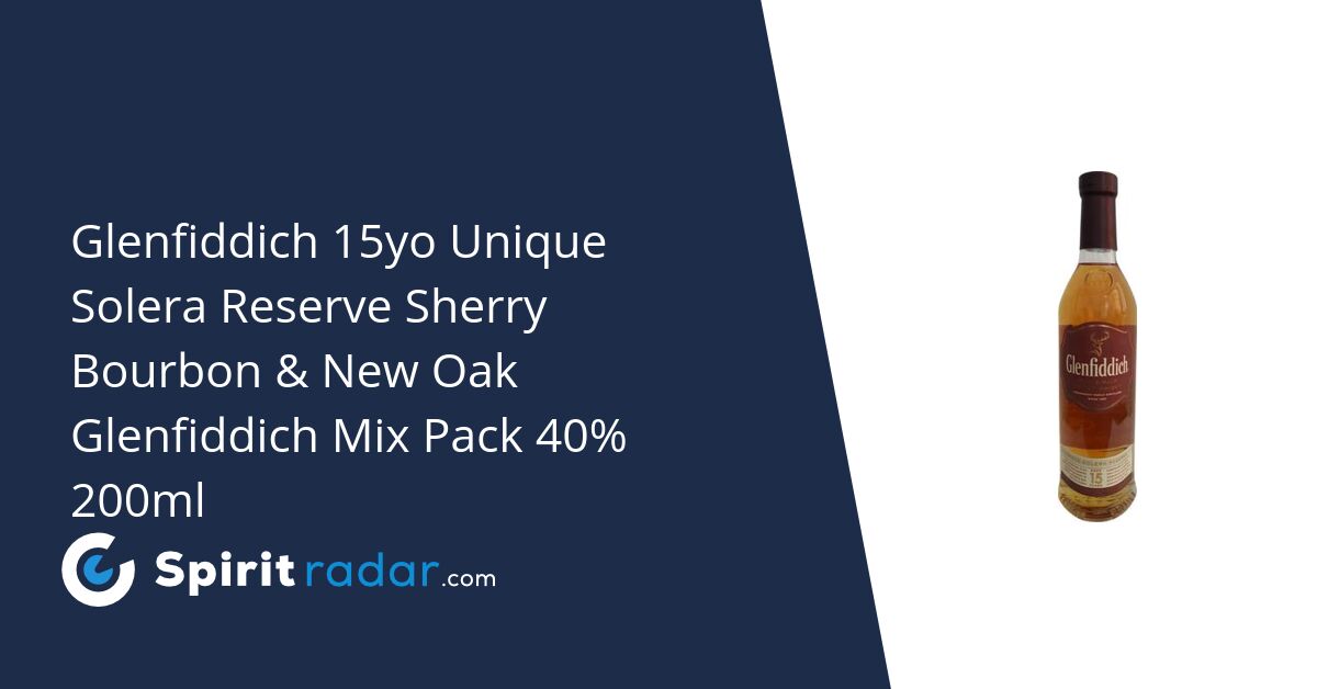 Glenfiddich 15yo Unique Solera Reserve Sherry Bourbon & New Oak ...