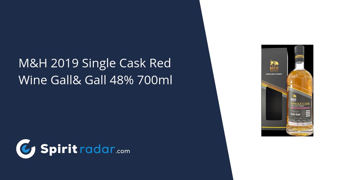 M&H 2019 Single Cask Red Wine Gall& Gall 48% 700ml - Spirit Radar