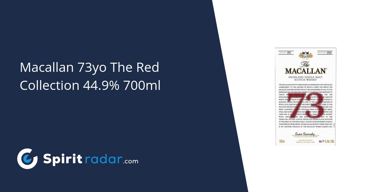 Macallan 73yo The Red Collection 44.9% 700ml - Spirit Radar