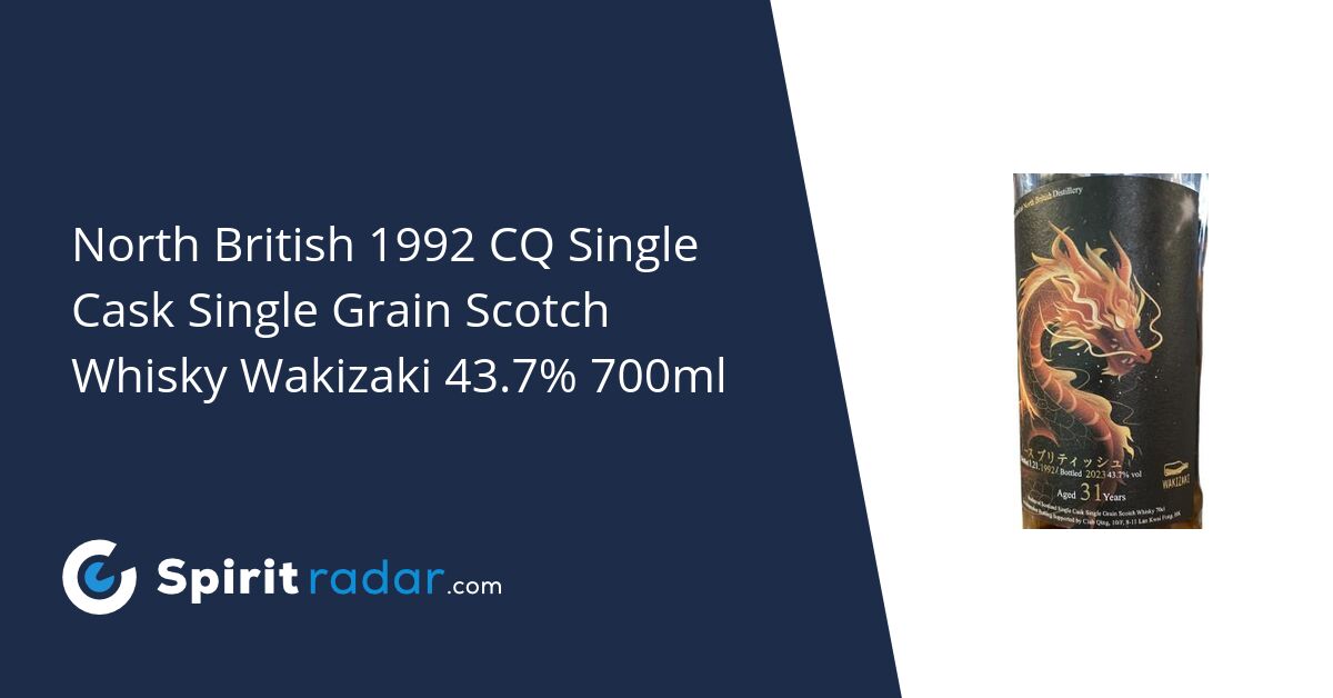 North British 1992 CQ Single Cask Single Grain Scotch Whisky Wakizaki ...