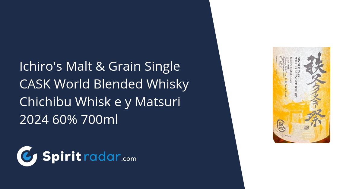 Ichiro's Malt & Grain Single CASK World Blended Whisky Chichibu Whisk e y Matsuri 2024 60% 700ml ...