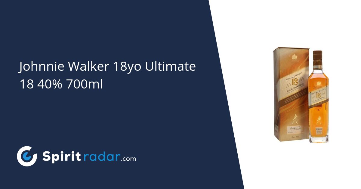 Johnnie Walker 18yo Ultimate 18 40% 700ml - Spirit Radar