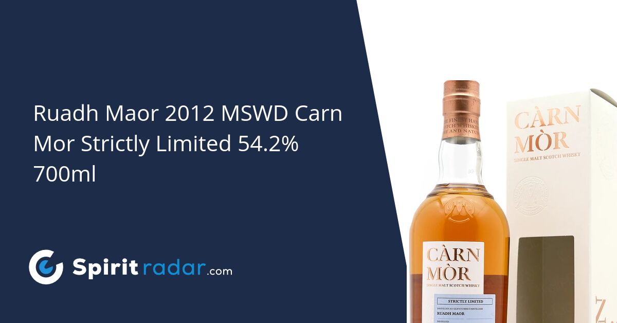 Ruadh Maor 2012 MSWD Carn Mor Strictly Limited 54.2% 700ml - Spirit Radar