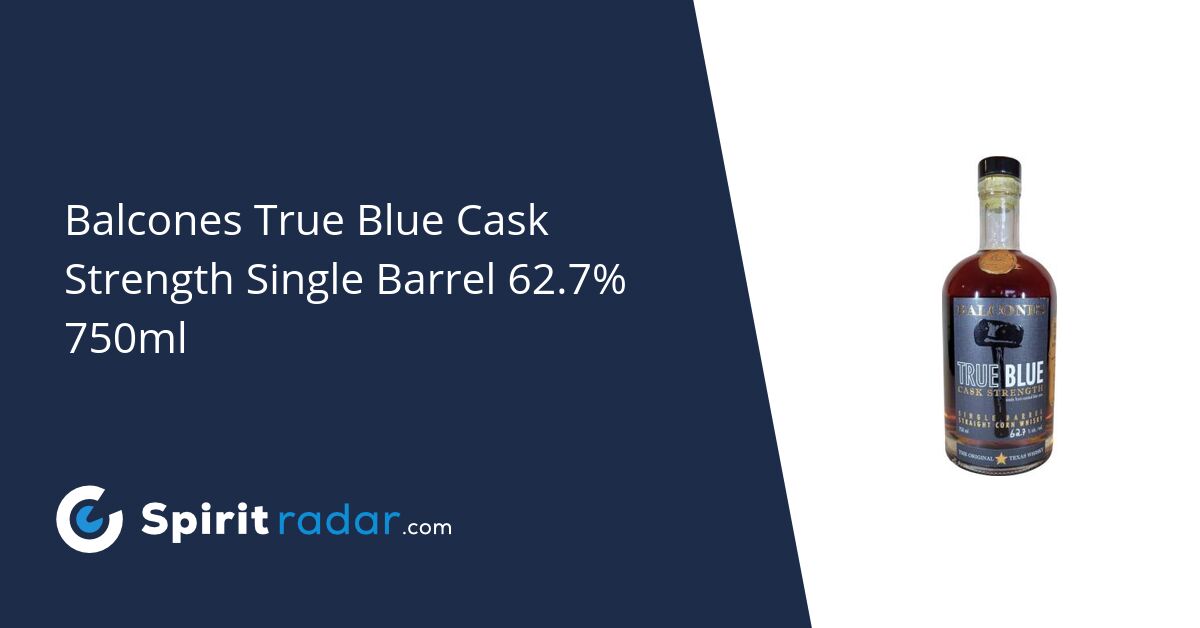Balcones True Blue Cask Strength Single Barrel 62.7% 750ml - Spirit Radar