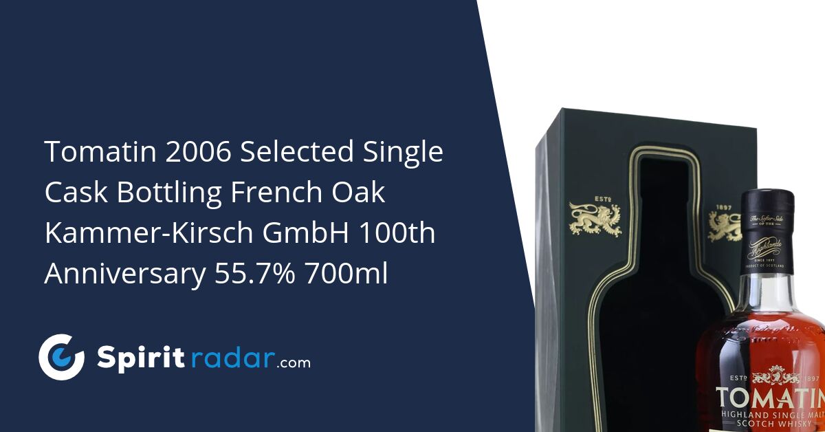 Tomatin 2006 Selected Single Cask Bottling French Oak Kammer-Kirsch ...