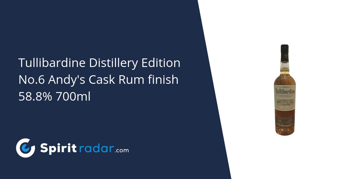 Tullibardine Distillery Edition No.6 Andy's Cask Rum finish 58.8% 700ml ...