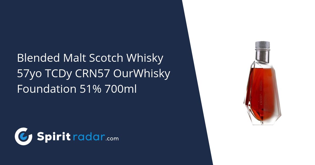 Blended Malt Scotch Whisky 57yo TCDy CRN57 OurWhisky Foundation 51% ...