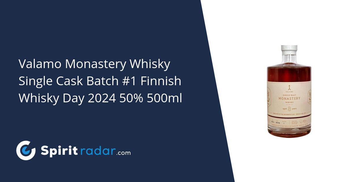 Valamo Monastery Whisky Single Cask Batch #1 Finnish Whisky Day 2024 50 ...