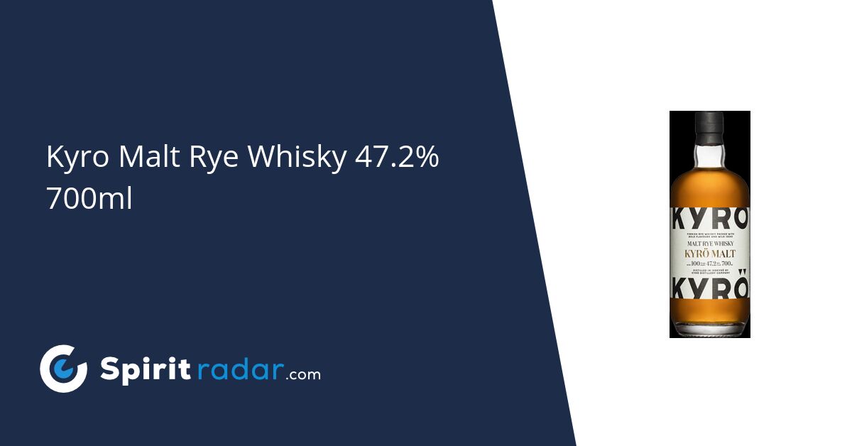 Kyro Malt Rye Whisky 47.2% 700ml - Spirit Radar
