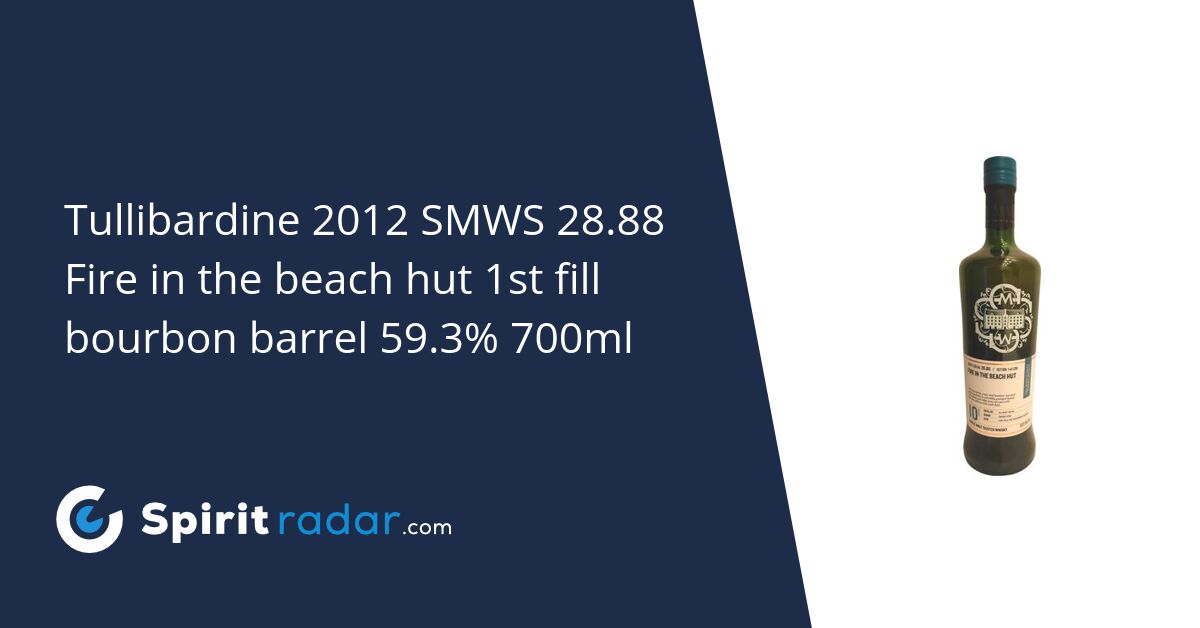 Tullibardine 2012 SMWS 28.88 Fire in the beach hut 1st fill bourbon barrel 59.3% 700ml - Spirit ...