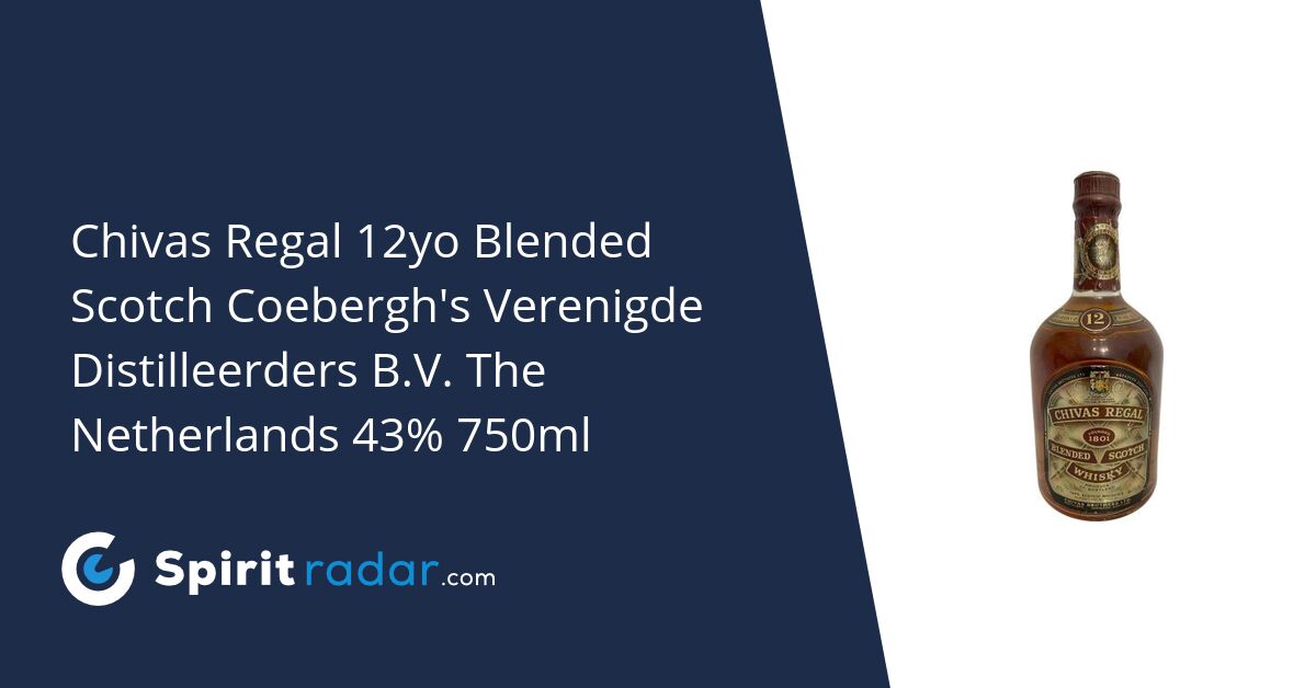 Chivas Regal 12yo Blended Scotch Coebergh's Verenigde Distilleerders B.V. The Netherlands 43% ...