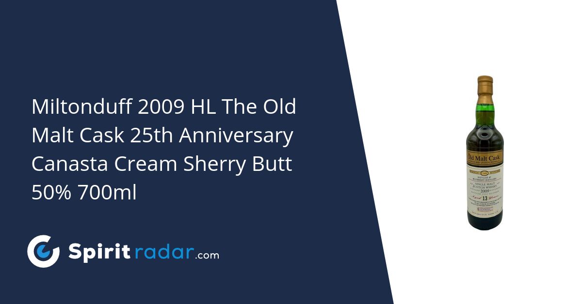 Miltonduff 2009 HL The Old Malt Cask 25th Anniversary Canasta Cream ...