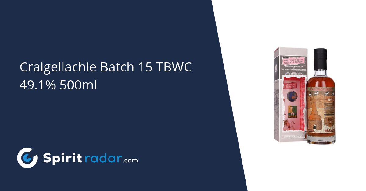 Craigellachie Batch 15 TBWC 49.1% 500ml - Spirit Radar