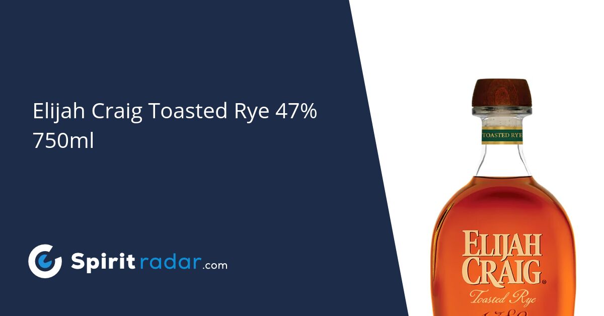 Elijah Craig Toasted Rye 47% 750ml - Spirit Radar