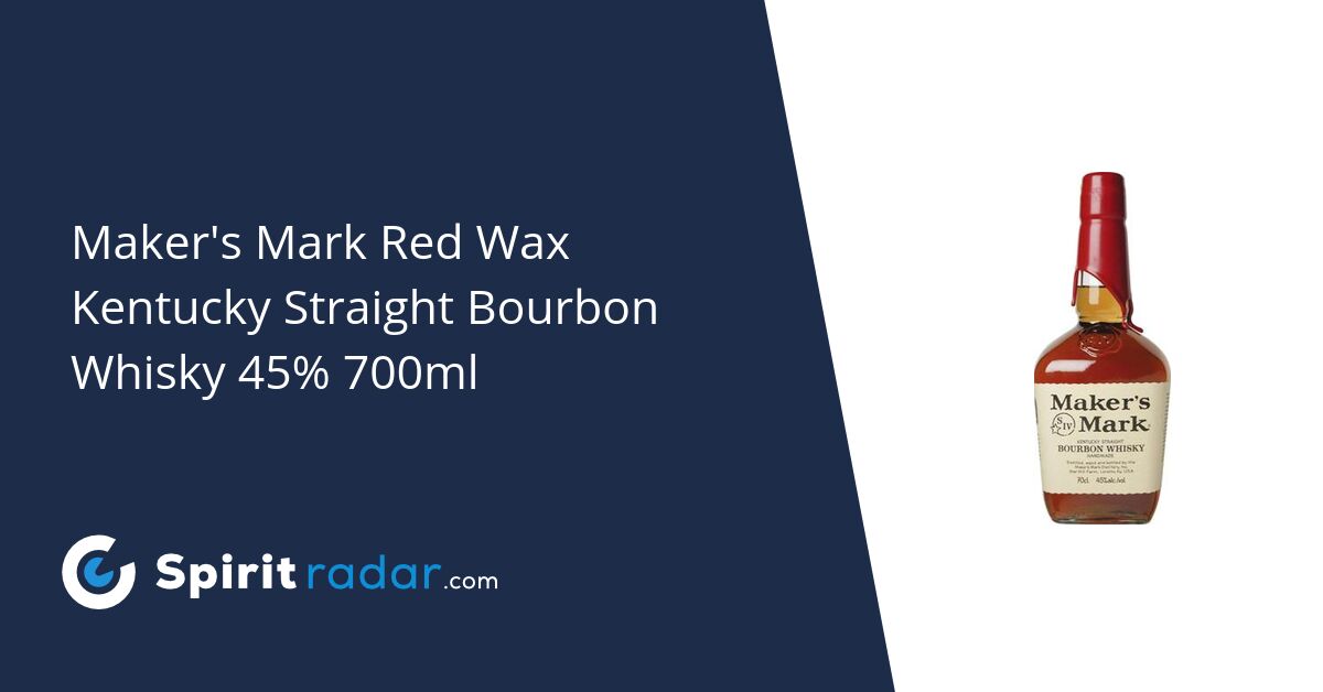 Maker's Mark Red Wax Kentucky Straight Bourbon Whisky 45% 700ml ...