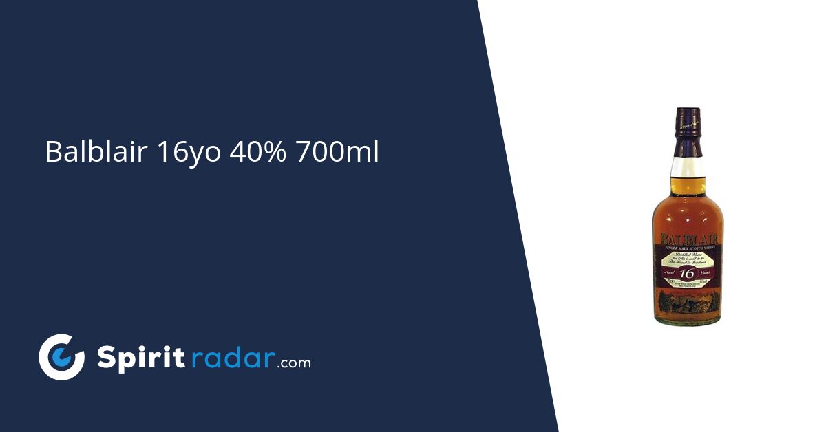 Balblair 16yo 40% 700ml - Spirit Radar