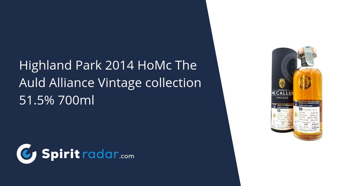 Highland Park 2014 HoMc The Auld Alliance Vintage collection 51.5% ...