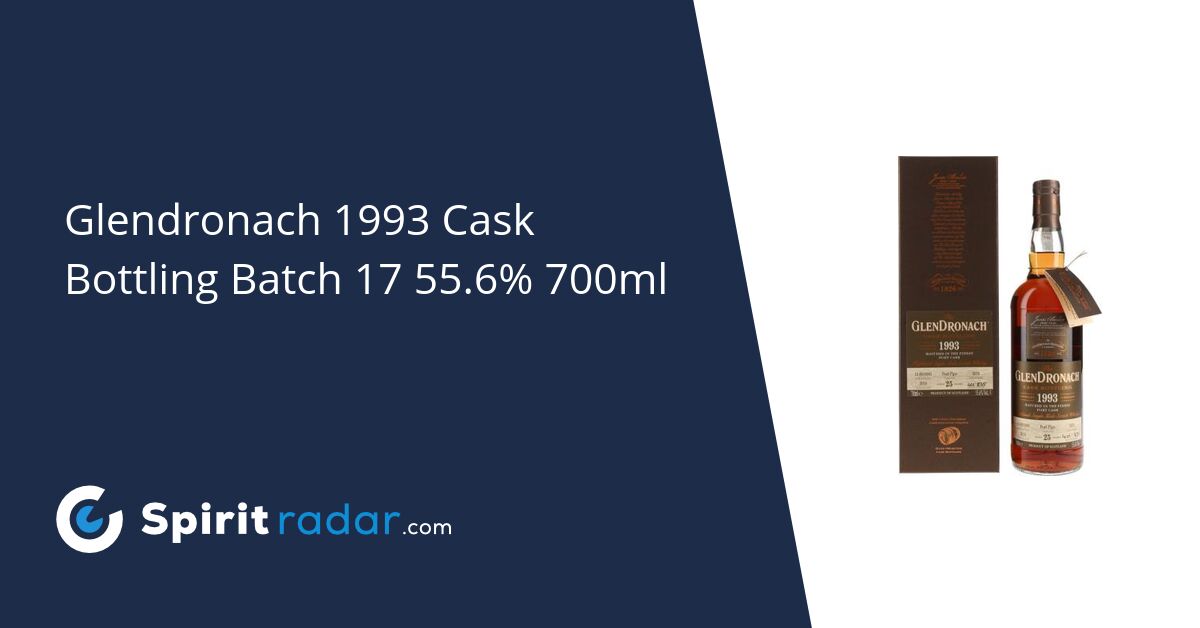 Glendronach 1993 Cask Bottling Batch 17 Port Pipe #5976 55.6% 700ml ...