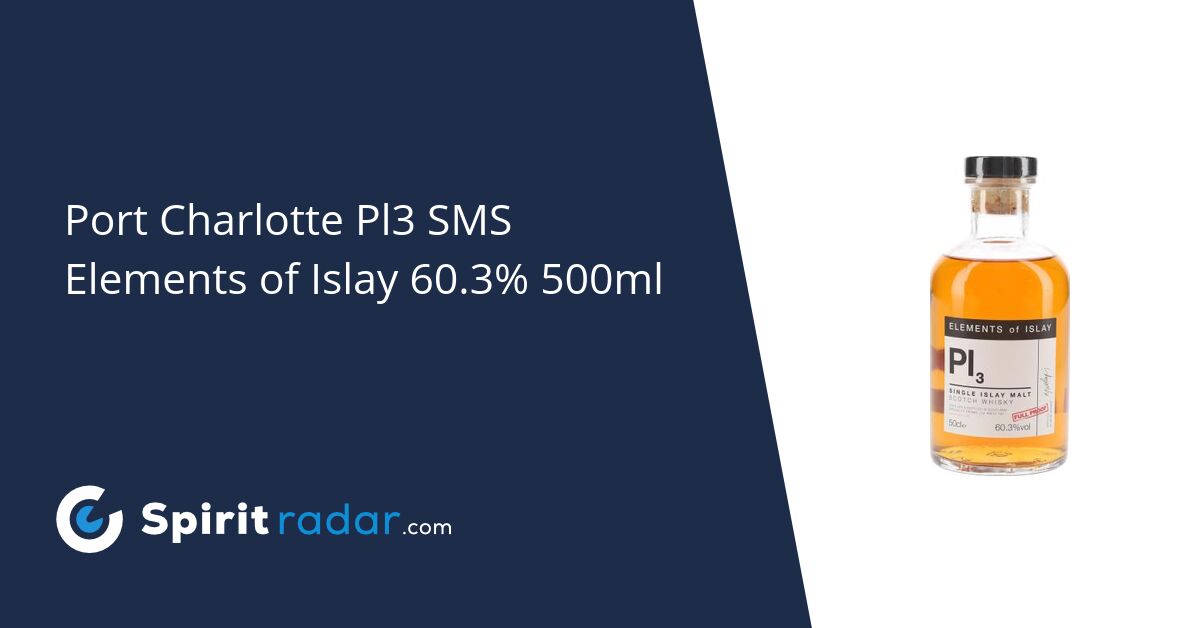 Port Charlotte Pl3 SMS Elements of Islay 60.3% 500ml - Spirit Radar